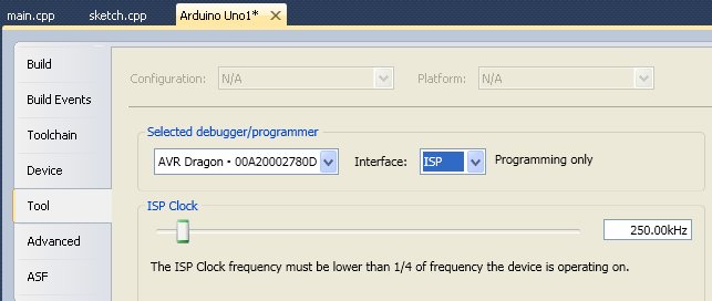 Debugging Arduino using debugWire (+ Atmel Studio and an AVR Dragon) – Adam @ Hilltop Cottage